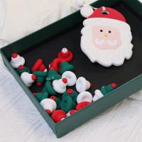 China Wholesale 100% Safe Bpa free Silicone Bead with 3D Christmas Hat Focals - Non-toxic for sale