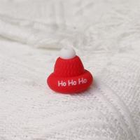 China Wholesale 100% Safe Bpa free Silicone Bead with 3D Christmas Hat Focals - Non-toxic for sale