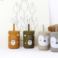 China Wholesale Available Printed Silicone Drinking Cup With Straw - High Durability unbreakable silicone sippy cup for sale