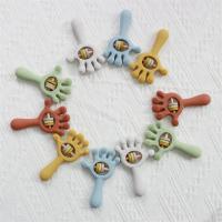 China Soft Baby Silicone Teething Rattle Palm hand shape Toys: BPA-Free, Non-Toxic, Chewable for sale