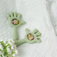 China ODM Baby Silicone Toys Age Group Babies Kids Children Rattle Palm Hand Shape for sale