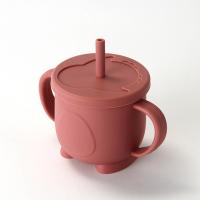 China High Flexibility Drinking Silicone Cup With Straw And Printed  155g for sale