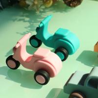 China custom and wholesale  Safe Silicone Vehicle Toys set for Babies ambulance truck motorcycles runny car toys for sale