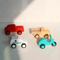 China custom and wholesale  Safe Silicone Vehicle Toys set for Babies ambulance truck motorcycles runny car toys for sale