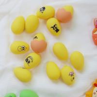 China Silicone Teething Beads Soft Safe Durable Easter Silicone Eggs Beads With Hole For Pen Making for sale