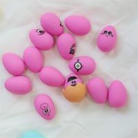 China Silicone Teething Beads Soft Safe Durable Easter Silicone Eggs Beads With Hole For Pen Making for sale