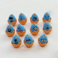 China Custom Easter Focals Silicone All Beads Non - Toxic Silicone Printed Easter Eggs Bead For Keychain Making for sale