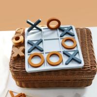 China MOQ 50 Sets Silicone XO  Tic Tac Toe Puzzle Customizable Logo Colors BPA Free CE Certificate Silicone Toys for sale