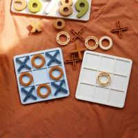 China MOQ 50 Sets Silicone XO  Tic Tac Toe Puzzle Customizable Logo Colors BPA Free CE Certificate Silicone Toys for sale