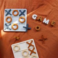 China MOQ 50 Sets Silicone XO  Tic Tac Toe Puzzle Customizable Logo Colors BPA Free CE Certificate Silicone Toys for sale