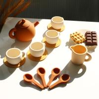 China CE Safety Standard Baby Silicone Toys With Silicone Toy With Teapot Set 17PCS for sale