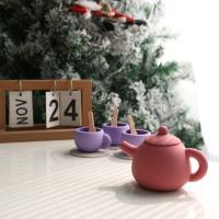China Latest Kids Toys BPA Free Food Grade 17pcs Set Silicone Cup Spoon Coast Dessert Teapot Toy Kit for sale