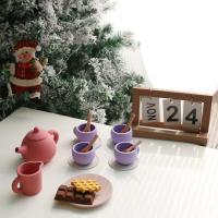 China Latest Kids Toys BPA Free Food Grade 17pcs Set Silicone Cup Spoon Coast Dessert Teapot Toy Kit for sale