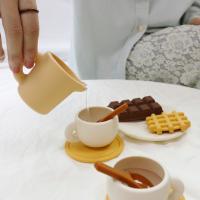China NEW ARRIVALS Kids Children Pretending Home Play Teapot Set Silicone Toys With 11pcs for sale