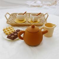 China Paisen Factory New Arrival 17 Piece 11pcs Set Kids Afternoon Tea Silicone Baby Toy Teapot  Set for sale