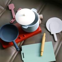 China Factory New Arrival Pretend Play Set Kitchen Toys Montessori Education Silica Gel Kitchen Silicone Toy for sale
