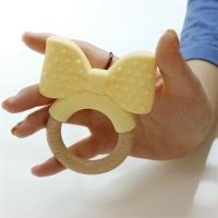 China Food Grade Silicone Teething Ring Freezable For Extra Relief  Educational Toy Baby Silicone Fruit Teether for sale