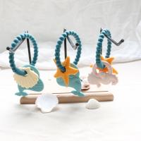 China Food Grade Silicone Baby Teether With Non - Toxic Design And Easy Grip Handle BPA Free Silicone Teething Rings for sale