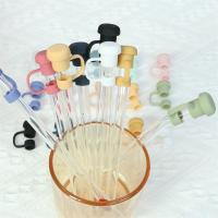 China Custom Made Silicone Straw Toppers For Tumblers Silicone Straw Cap Hats PVC Free BPA Free for sale