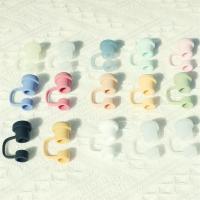 China Custom Made Silicone Straw Toppers For Tumblers Silicone Straw Cap Hats PVC Free BPA Free for sale