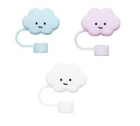 China Wholesale FULL Silicone Non Toxic PVC Free BPA Free Silicone Straw Topper Cloud Covers Perfect For 6-12mm Straw for sale