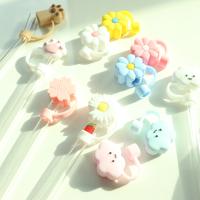 China Wholesale FULL Silicone Non Toxic PVC Free BPA Free Silicone Straw Topper Cloud Covers Perfect For 6-12mm Straw for sale