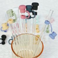 China Non - Toxic Custom Made Silicone Straw Cover Toppers Hat Cap For Tumblers Straw for sale