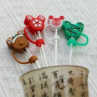 China Factory Wholesale  And Custom Full Silicone Bpa Free Food Grade Silicone Straw Topper Hat Caps For Drinking Straws for sale