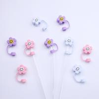 China 3D Flower Design Silicone Straw Cap  100% Bpa Free Non Toxic Safe Silicone Toppers For Cup Straws for sale