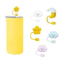 China Different Flower Silicone Straw Straw Hat Cap Toppers Covers For Tumbler Cup for sale