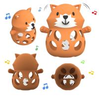 China Animal Fox And Bear Medical Grade Relief for Babies 0-6 Months Soothes Teething Pain Silicone Teether for Babies with Easy-Grab for sale
