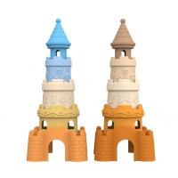 China BSCI factory custom silicone stacking toys baby educational kids building tower stacker silicone toys for sale