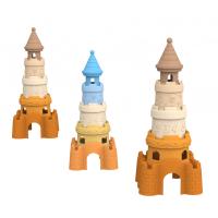 China BSCI factory custom silicone stacking toys baby educational kids building tower stacker silicone toys for sale