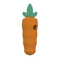 China Dongguan Toys factory Custom BPA free PVC free Phthalate free soft rubber silicone pet dog teething carrot shape silicon toys for sale