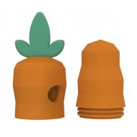 China Dongguan Toys factory Custom BPA free PVC free Phthalate free soft rubber silicone pet dog teething carrot shape silicon toys for sale