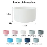 China Silicone Bumper Bottle Sleeve for Quencher 40 oz 7.5cm Tumbler Boot Stanley Cup silicone bottom cover bottles for sale