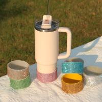 China Wholesale cup Glitter Silicone Boot for 20-40oz Bottle Cover Bottom Sleeve Cover Protective tumbler boot printed for sale