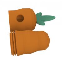 China Carrot Pet Accessories Animal Shape Indestructible Pet Squeak Dog Pet Toys Dog Ball Chew Toys Aggressive Chewer Dog Ball Toy for sale