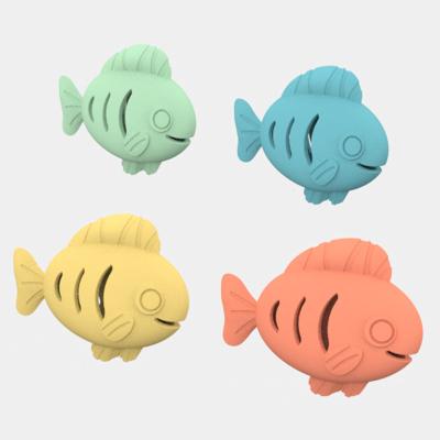 China Food Grade Silicone Fish Shaped Cat Toy – Interactive Cat Mint Ball & Teething Chew Toy for sale