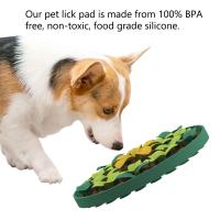 China Custom silicone pet products Cute flower Pattern  silicon Pet Dog Food Feeding Mat Silicone Slow Feeder Licking Pad Dog food mat for sale