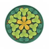 China Custom silicone pet products Cute flower Pattern  silicon Pet Dog Food Feeding Mat Silicone Slow Feeder Licking Pad Dog food mat for sale