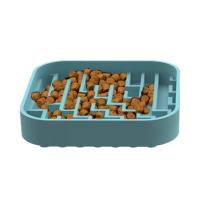 China Custom Cute labyrinth maze Pattern  silicon Pet Dog Food Feeding Mat Silicone Slow Feeder Licking Pad for sale