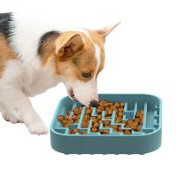 China Custom Cute labyrinth maze Pattern  silicon Pet Dog Food Feeding Mat Silicone Slow Feeder Licking Pad for sale