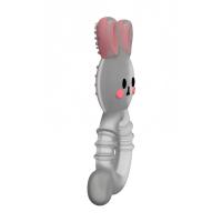 China 2025 Factory Bunny Cute Design Transparent Sensory Ice Cream Freezable Silicone Baby Water Filled Teether for sale