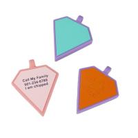 China Wholesale low MOQ Cheap different shape many colors for options silicone blank dog tag name ID tag for sale