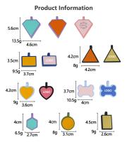 China Wholesale low MOQ Cheap different shape many colors for options silicone blank dog tag name ID tag for sale