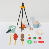 China BBQ Barbecue Kitchen Toy Set with Pretend Smoke Kitchen Accessories Play Food Toy for Pretend Play Cooking for Kids for sale