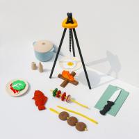 China BBQ Barbecue Kitchen Toy Set with Pretend Smoke Kitchen Accessories Play Food Toy for Pretend Play Cooking for Kids for sale