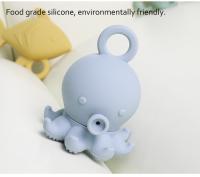 China Custom Popular Silicone Ocean Animal Octopus Fish Turtle Seahorse Kids Baby Bath Toys Gift Set Water Spray Squishy for sale