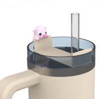 China Cute Animal Silicone Straw Covers & Bottle Accessories – 4pcs Tumbler Decoration Set for sale